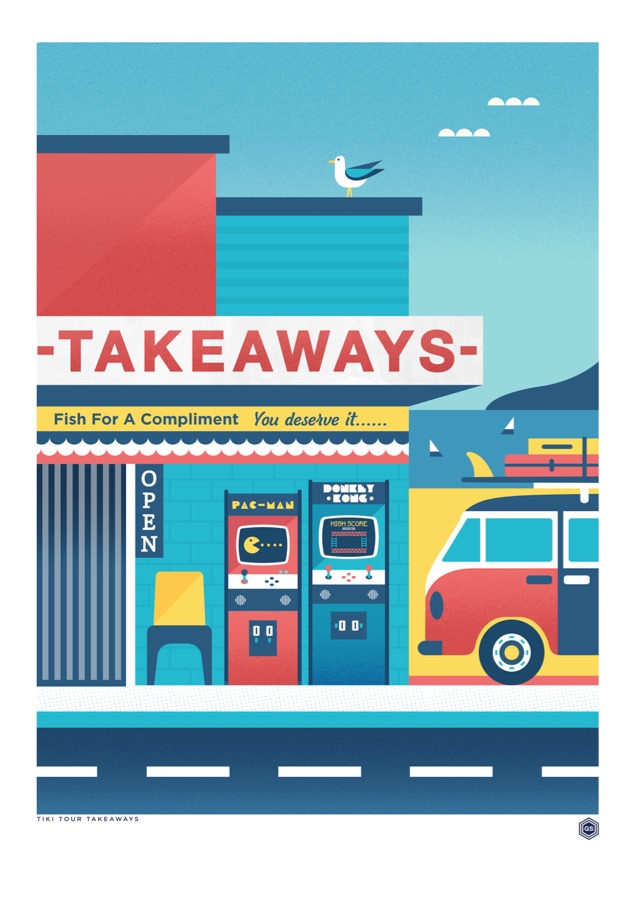 Tiki Tour Takeaways - Nostalgic kiwiana art prints for sale online by ...