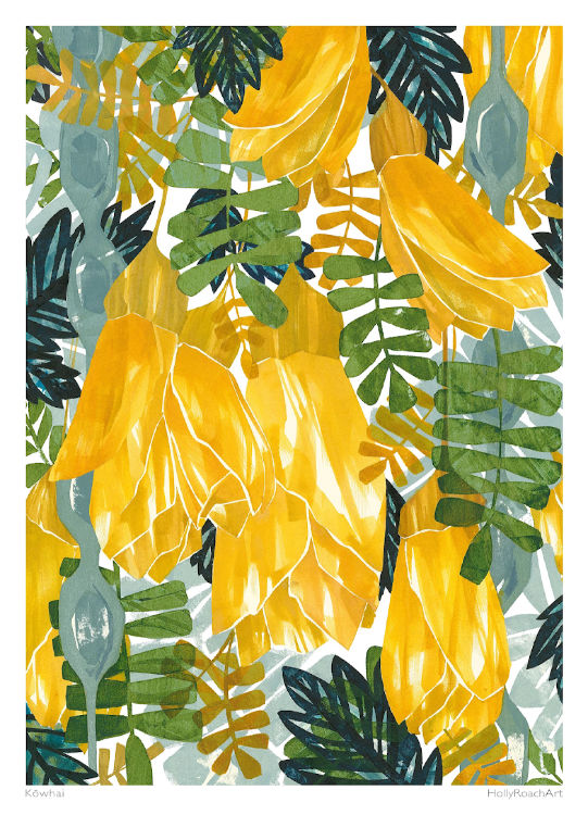 Kowhai Prints - Buy art prints by NZ artist Holly Roach