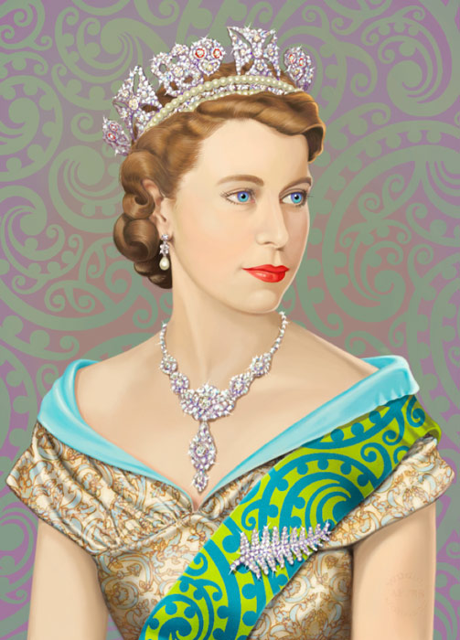 The Queen of the Fern | Buy Lester Hall’s Queen Elizabeth portrait ...