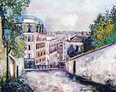 Maurice Utrillo Print "Street in Montmartre": New Zealand Fine Prints