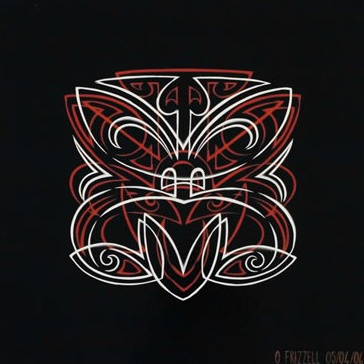 Buy Large Art Prints by NZ Artist Otis Frizzell - Pinstripe Tiki