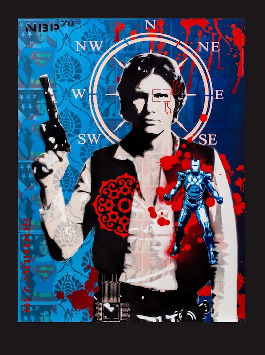 Han Solo Portrait - Scoundrel 1.3 Black Variant Print by Brad Novak