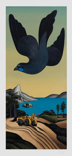 Buy prints of Don Binney’s Masterpiece “Flight of the Kokako” delivered ...