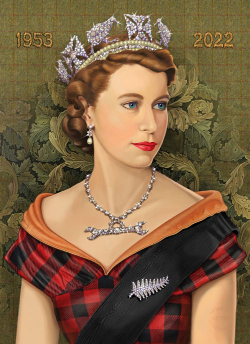 A Kiwi Queen | Buy Lester Hall’s latest Queen Elizabeth portrait print ...
