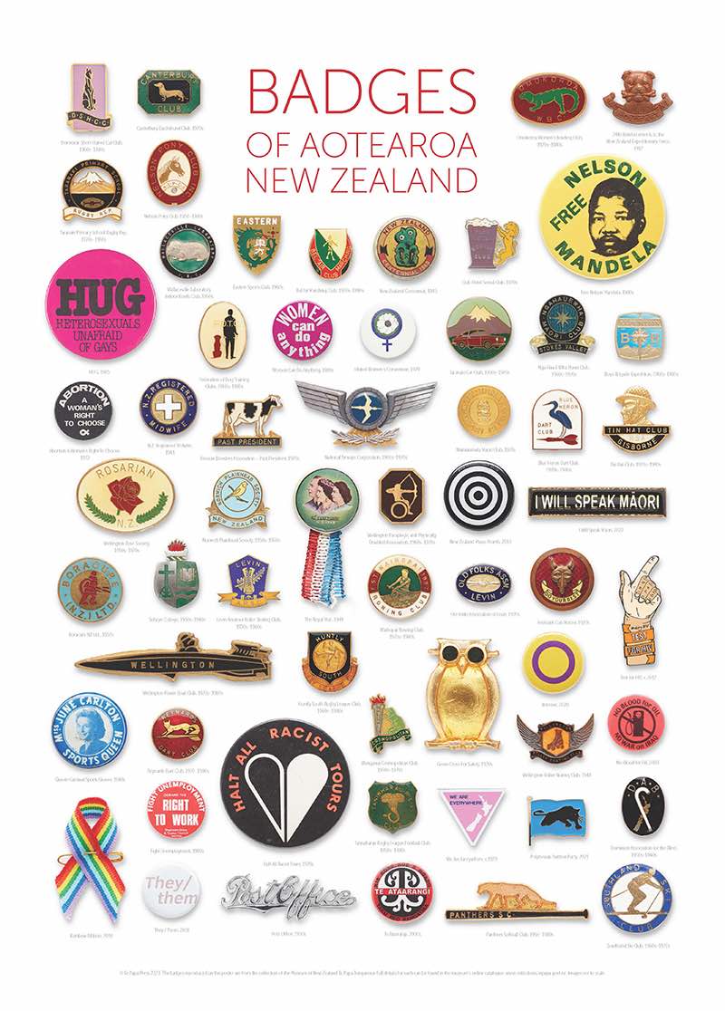 Badges of Aotearoa New Zealand Poster | Buy direct from NZ’s art print & poster specialists ...