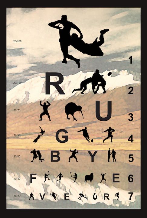 Eye Chart for Rugby Fever | Limited Edition Brad Novak Print for Sale