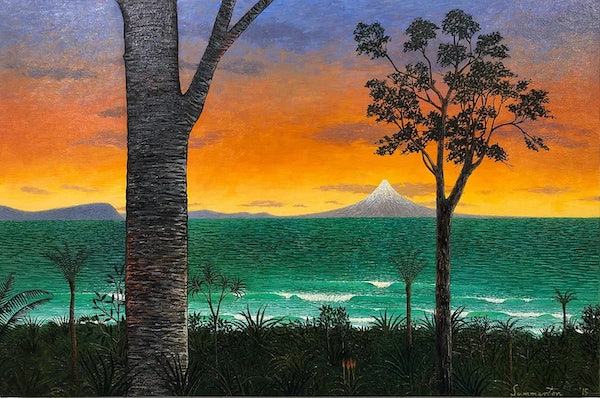 Mt Taranaki from Ruapuke - Limited edition Print for sale by NZ artist ...