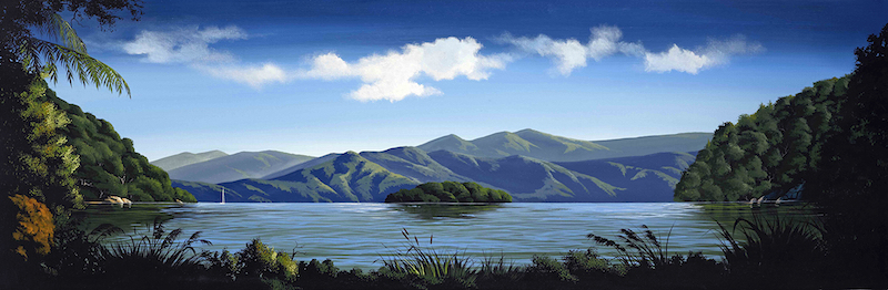 “Picton, Marlborough Sounds” Canvas Art Print by NZ Artist Linelle ...