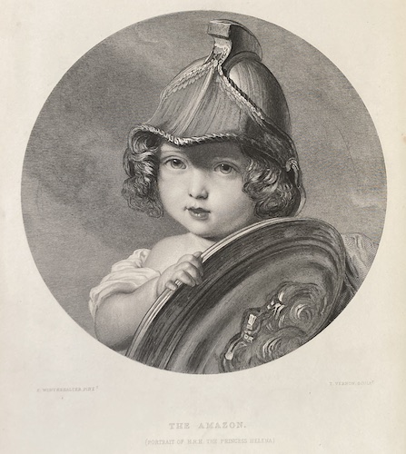 Antique Print | Portrait of Princess Helena by F. Winterhalter