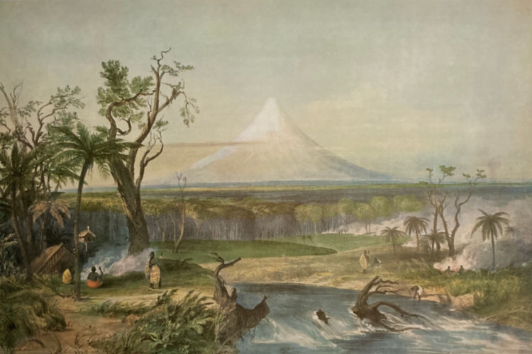 Mount Egmont [Taranaki] by Charles Heaphy: New Zealand Fine Prints