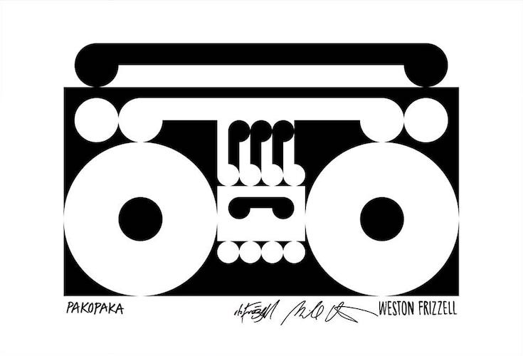 Pakopaka (signed) print Print by Weston Frizzell: New Zealand Fine Prints