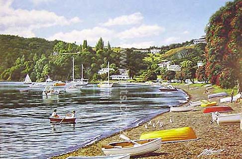 Russell Bay of Islands by Peter Morath: New Zealand Fine Prints
