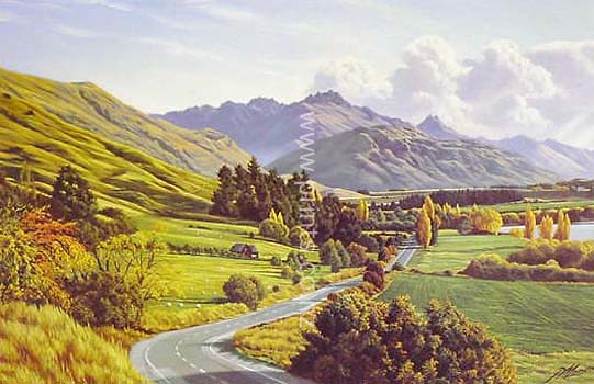 Road to Queenstown - Lake Hayes by Peter Morath: New Zealand Fine Prints