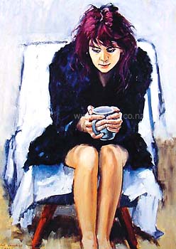 Morning Coffee by Peter Lambert: New Zealand Fine Prints