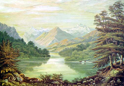 C.D. Barraud Print "Lake Mavora" | Buy direct from NZ Fine Prints