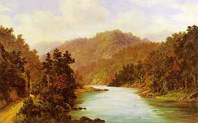 Buller Gorge by W. G. Baker: New Zealand Fine Prints