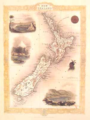 Vintage NZ Map on Sale at New Zealand Fine Prints