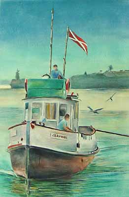 Stanley Palmer Print for Sale - Boat at the Wharf