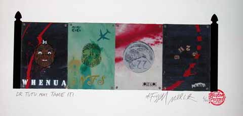 Dr Tutu Feat.Tame Iti by Weston Frizzell: New Zealand Fine Prints