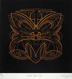 Earth Tone Tiki by Otis Frizzell: New Zealand Fine Prints