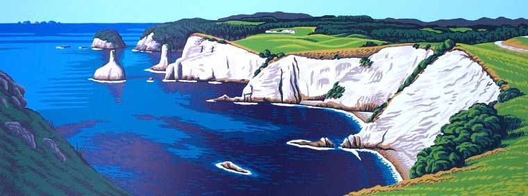 Champagne Cliffs South Hahei by Tony Ogle: New Zealand Fine Prints