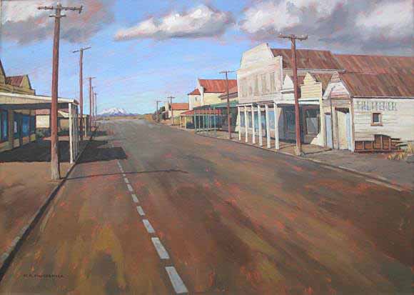 High Noon Ohakune Junction by Bill MacCormick: New Zealand Fine Prints