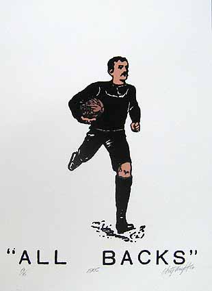 All Backs Vintage Print: New Zealand Fine Prints