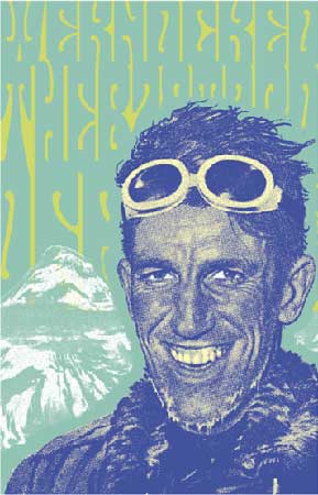 Ed Hillary Print by Fane Flaws: New Zealand Fine Prints