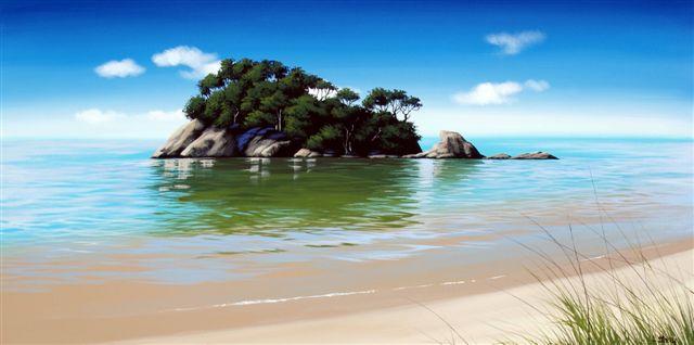 Little Kaiteriteri by Linelle Stacey: New Zealand Fine Prints