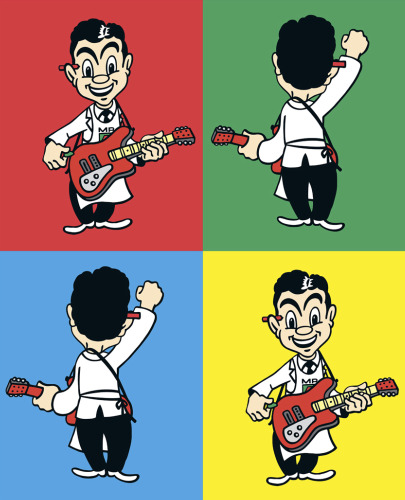 Four Square Man with Guitars | Four Four Time by Dick Frizzell