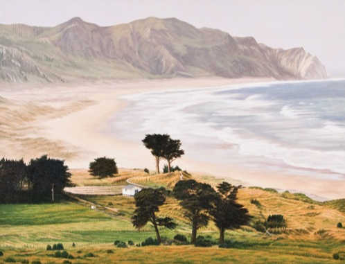 Print of Dick Frizzell's "Ocean Beach" Painting | New Zealand Fine Prints