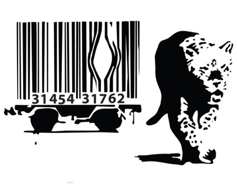 Barcode Leopard by Banksy: New Zealand Fine Prints