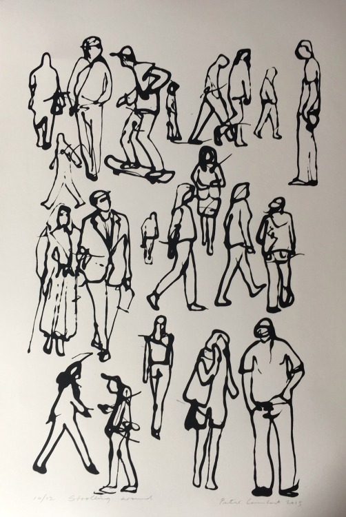Peter Lambert’s limited edition screenprint “Milling Around” on sale at ...