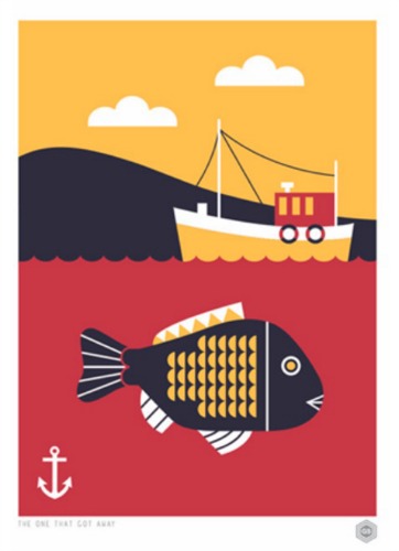 Greg Straight’s Fishing Print “One that got away”