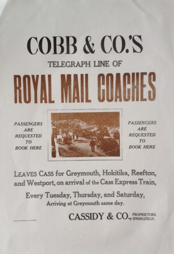 Vintage Poster for Cobb & Co’s Royal Mail Coaches