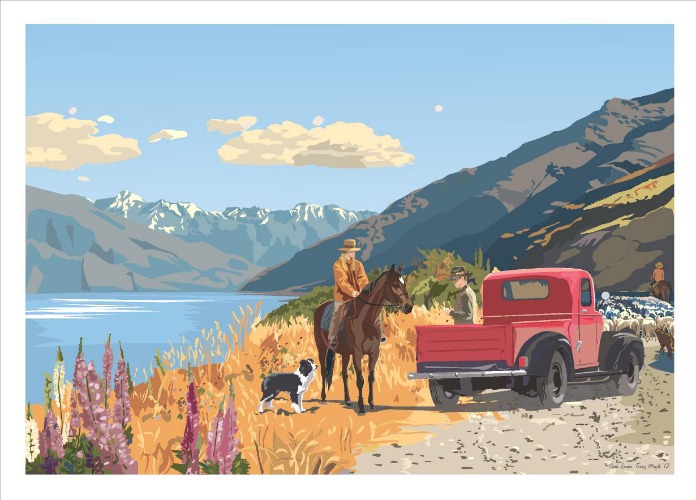 Print of Lake Wanaka New Zealand for Sale