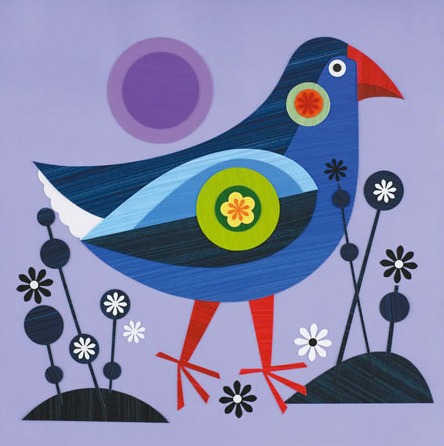 Takahe Print by NZ Artist Ellen Giggenbach