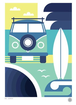 “Big Sunday” - new print for sale by NZ artist & designer Greg Straight