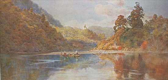 Wanganui River by C. N. Worsley: New Zealand Fine Prints