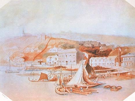 Auckland Waterfront 1852 by Charles Heaphy: New Zealand Fine Prints