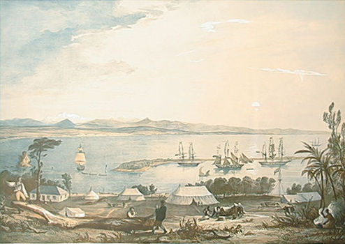 View of Nelson Haven in Tasman's Gulf by Charles Heaphy: New Zealand ...