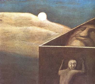 Prints of Tony Fomison's Painting "Each Must Decide" for sale