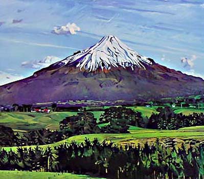 Mt Taranaki by Marianne Muggeridge: New Zealand Fine Prints