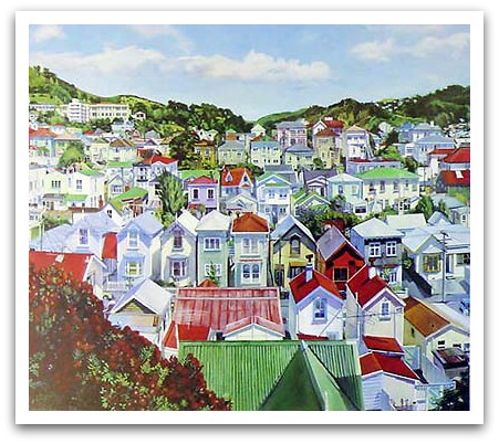 Summertime Wellington Framed Print by Marianne Muggeridge: New Zealand ...